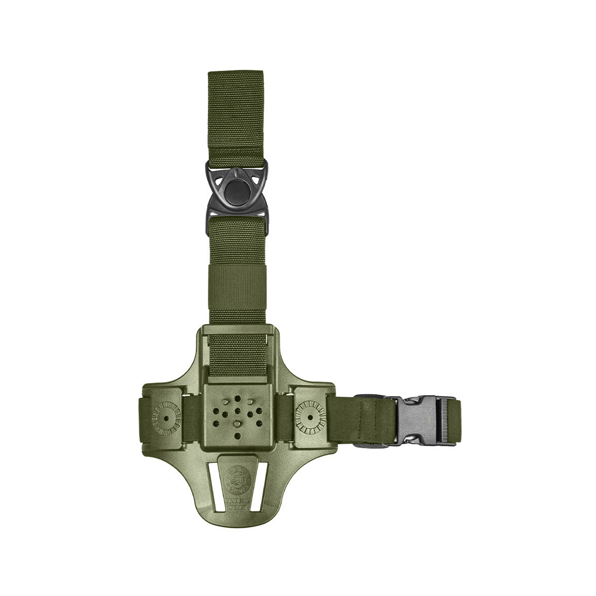 Compact thigh plate with 1 strap 8K17 olive green - Vega