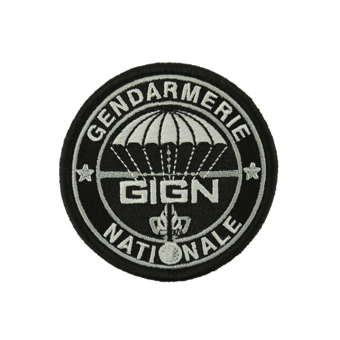 GIGN low visibility round patch black - DMB