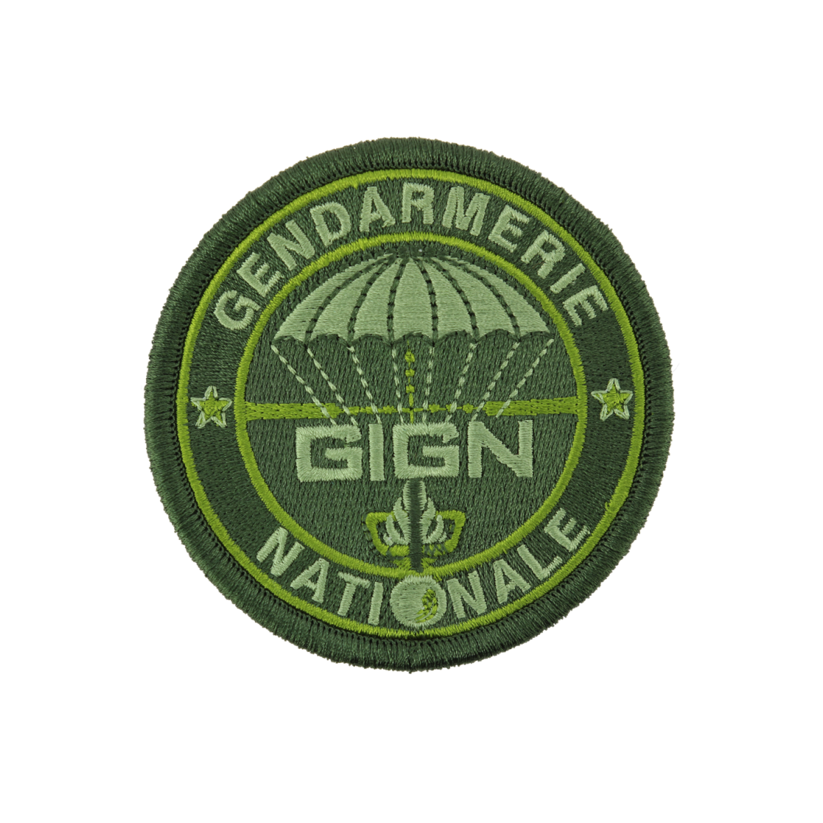 GIGN round low visibility patch green - DMB
