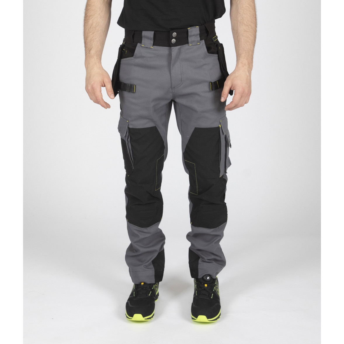 PANTALÓN DE TRABAJO HOWARD GRIS Y NEGRO - Nine Worths by North Ways