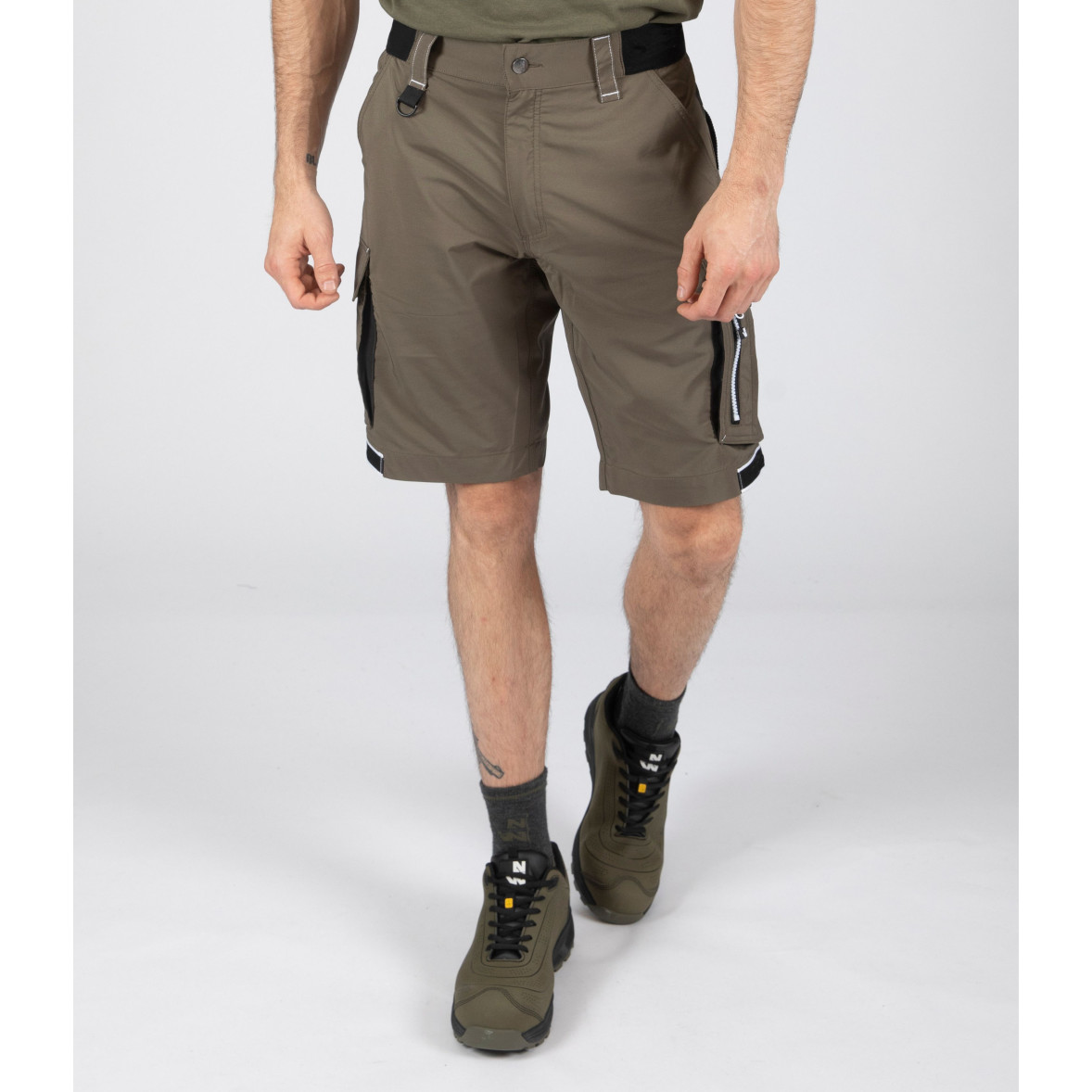 Men's khaki Costa work shorts - Nine Worths by North Ways