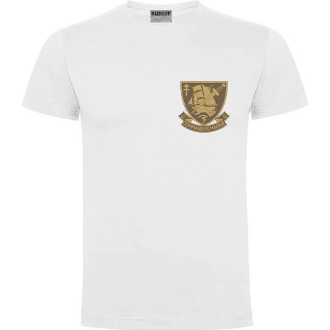 White T-shirt with Marine Commandos logo on the chest - Army Design