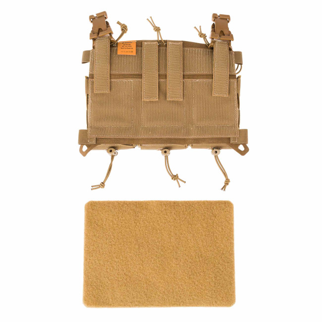 Front panel for plate carrier with triple multi-caliber magazine pouch ...