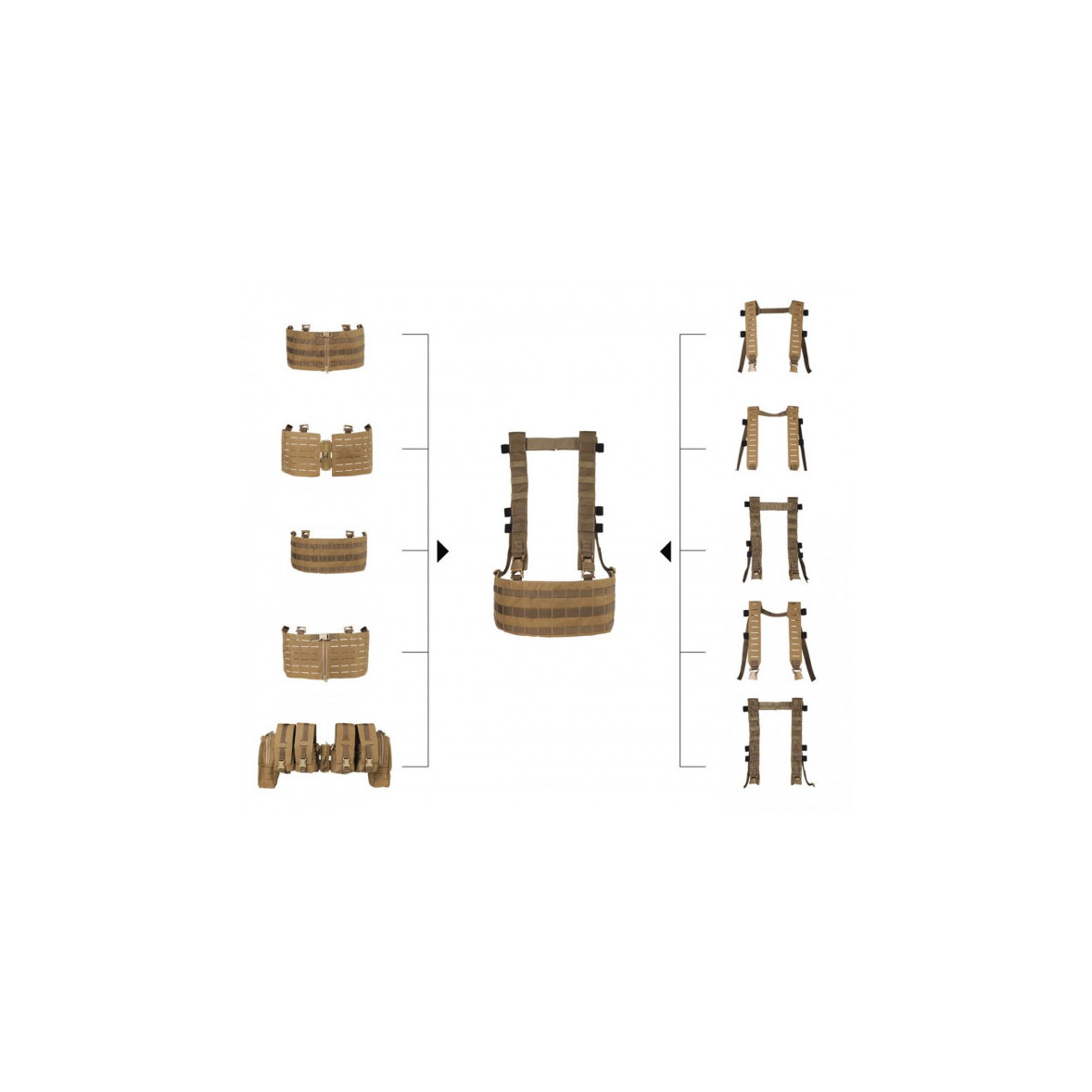 Chest Rig Split Front LT366 - Coyote - Lindnerhof