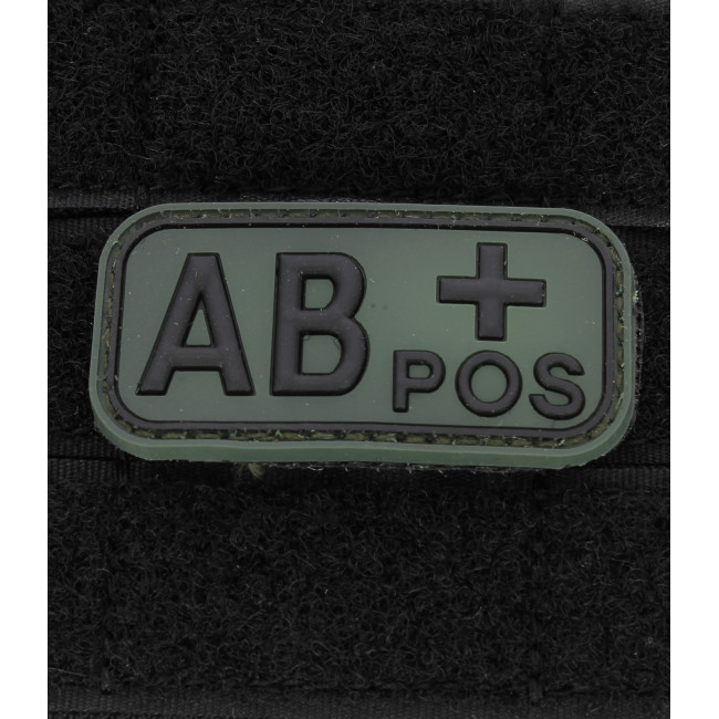 Patch 3D PVC groupe sanguin AB+ Vert - 101 Inc