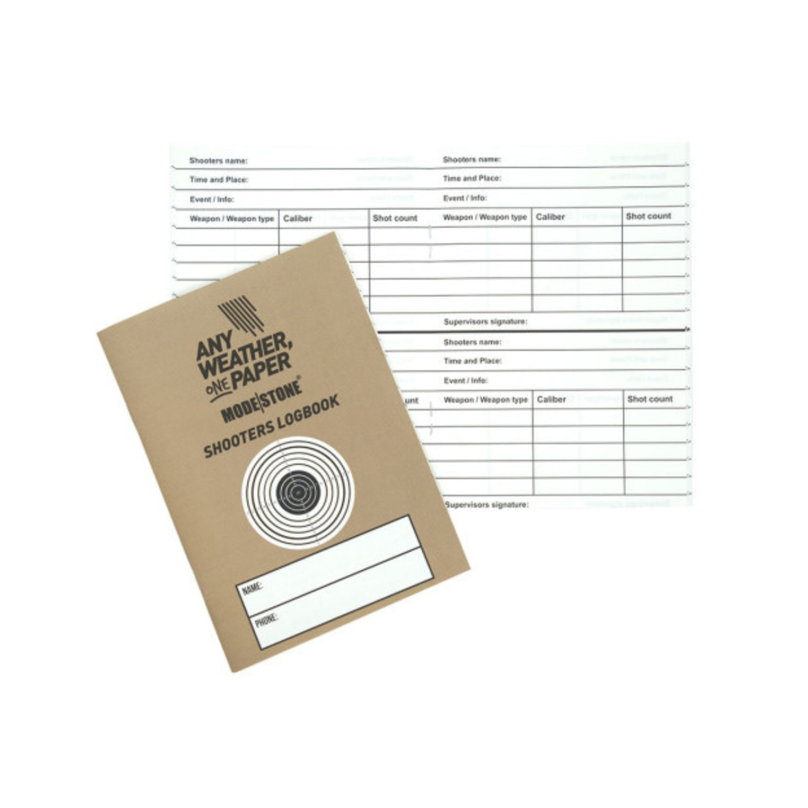 All-weather shooter logbook 105 x 148 cm tan - Modestone