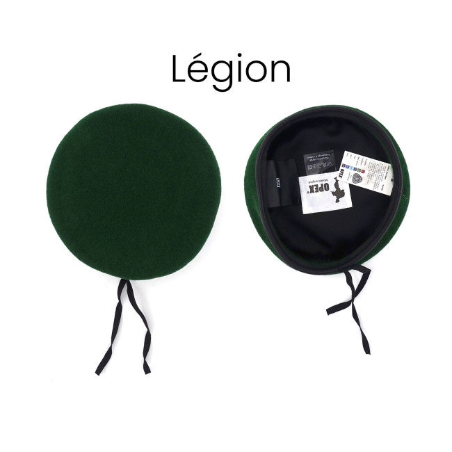 Basco Militare Verde Legione Bordo in Pelle - Patrol Équipements