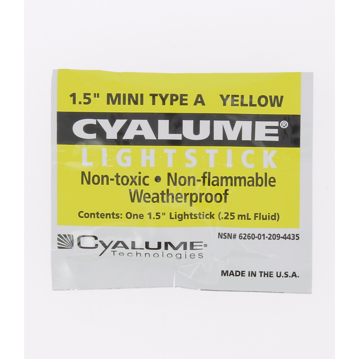 MINI Light Stick 3.75 cm - 4 hours yellow - Cyalume