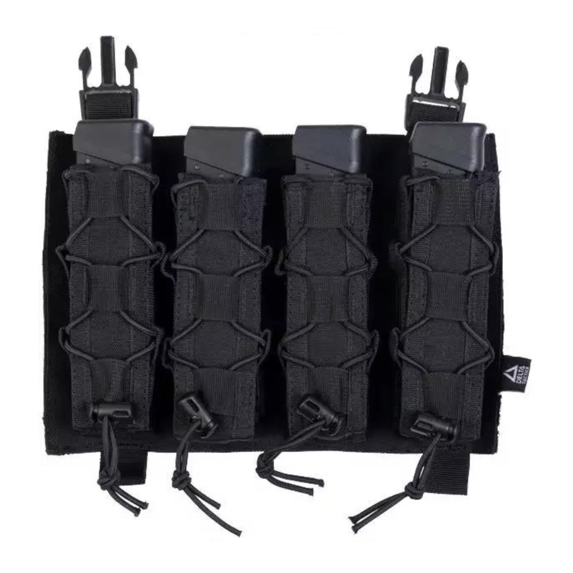 Force Panel mit 4 SMG 9mm Magazinhaltern - Schwarz - Delta Tactics