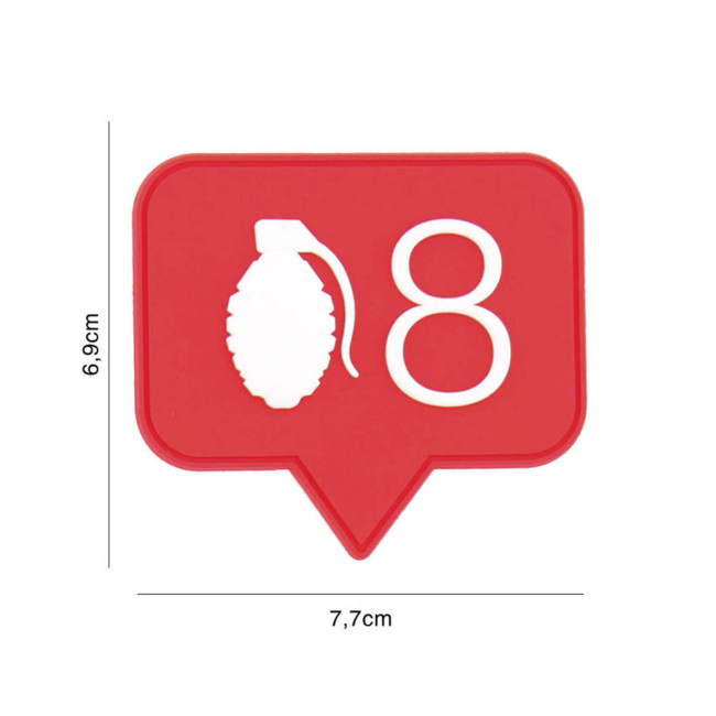 Patch 3D PVC Grenade 8 - 101 Inc