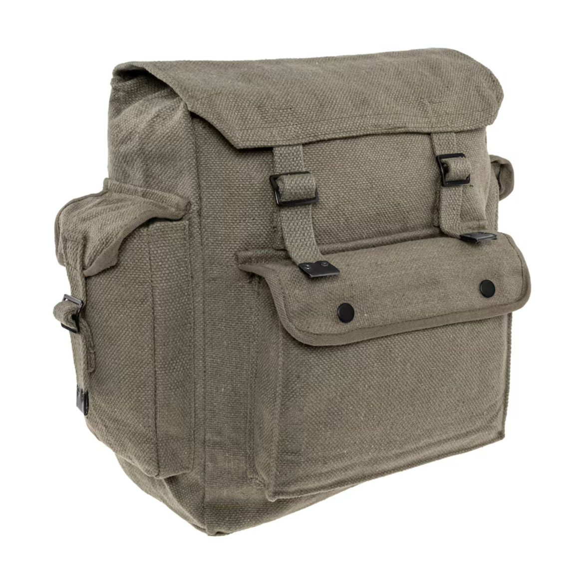 Large Web Backpack with Pockets - Olive Green - Highlander