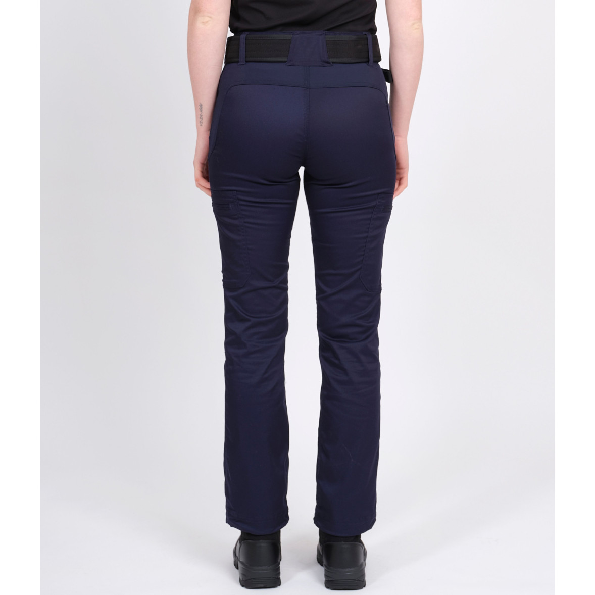 women's navy blue matte Delta intervention pants with elastane