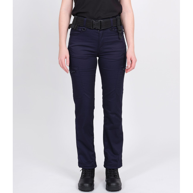 women's navy blue matte Delta intervention pants with elastane