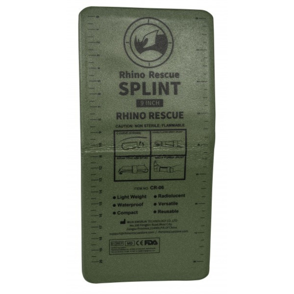 9-inch Universal Splint Olive - Rhino Rescue