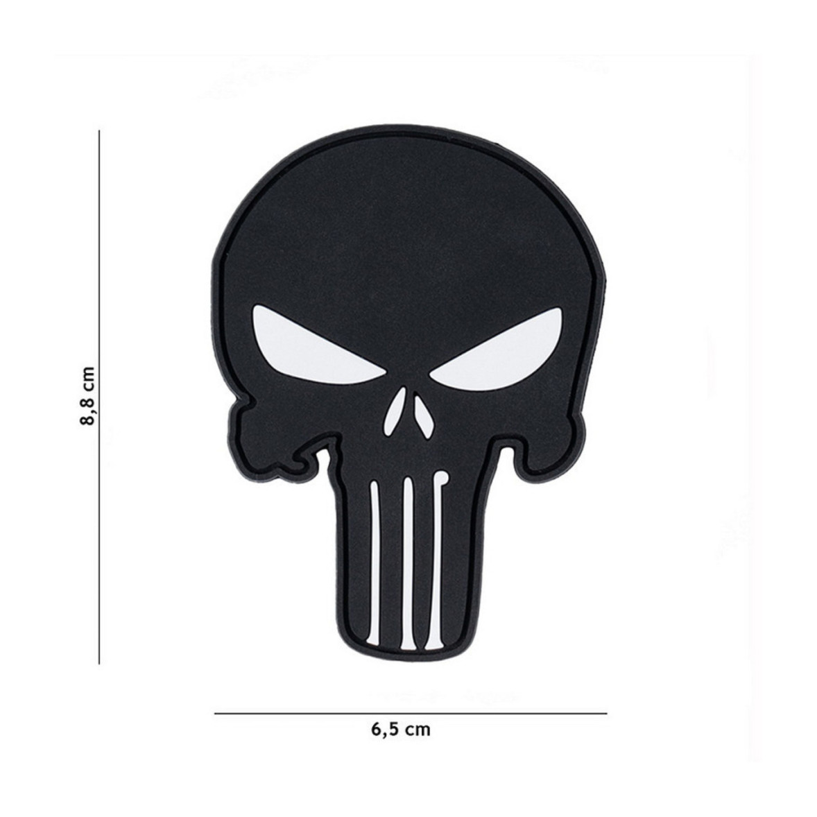 Black Punisher 3D PVC Patch - 101 Inc