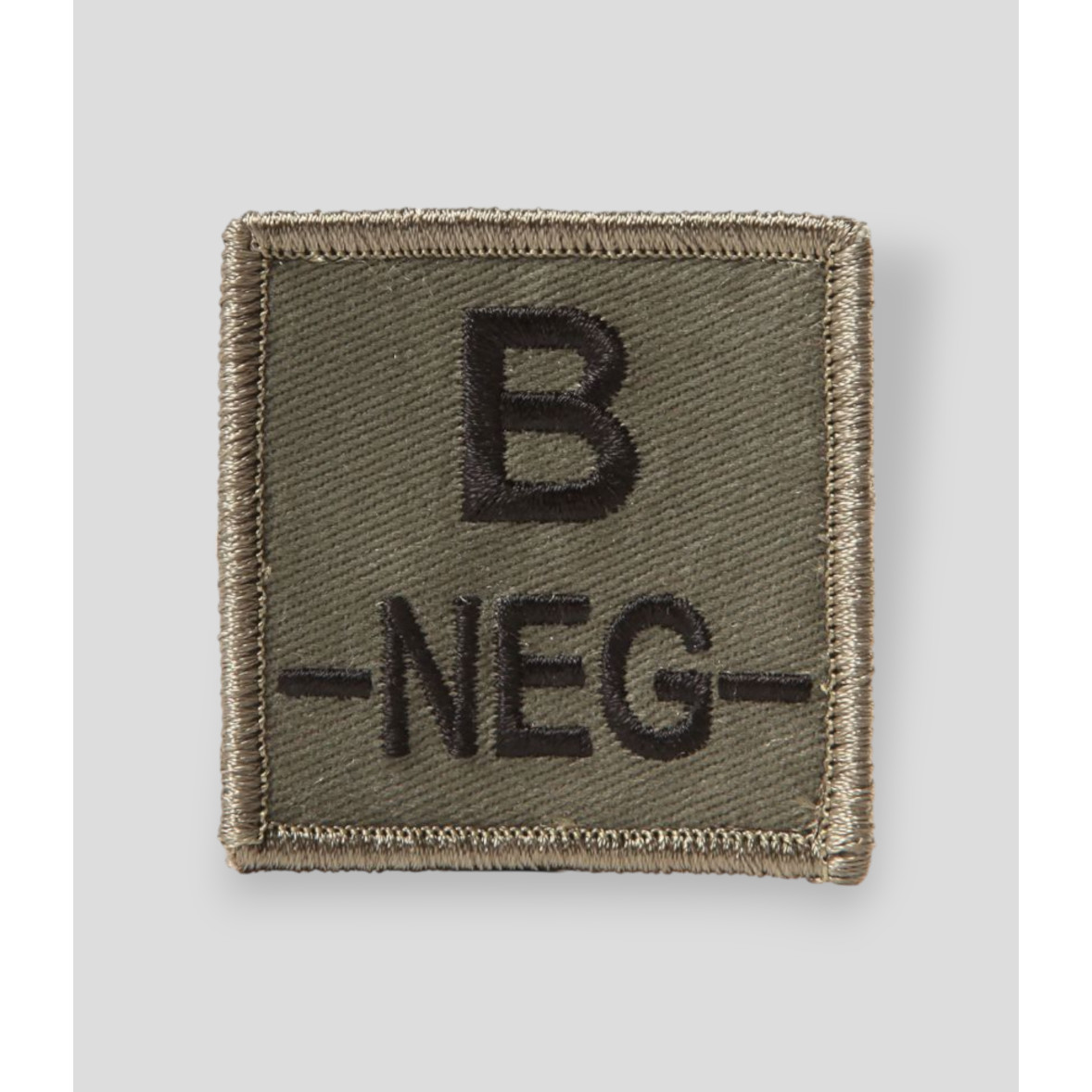 B- blood type patch in olive green fabric - Ares