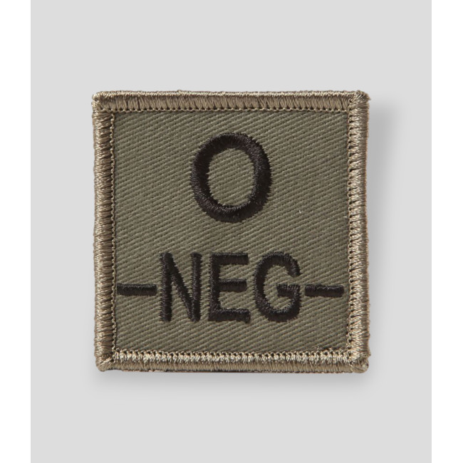 O- Blood Type Patch in olive green fabric - Ares