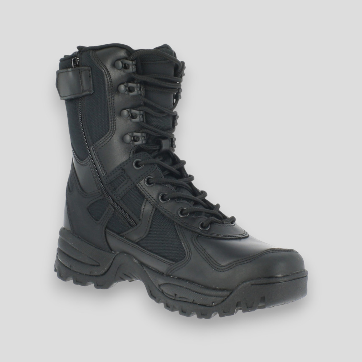 Scarpe d'intervento anfibi neri Patrol con zip MILTEC