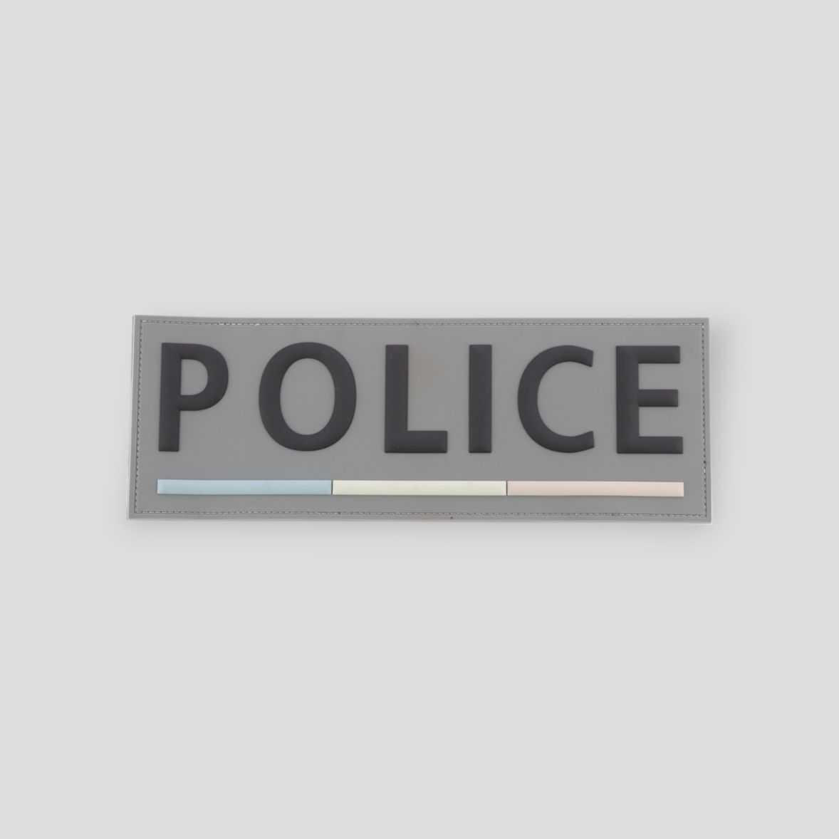 3D Flexible Police Identification Panel 28x10cm - Gray
