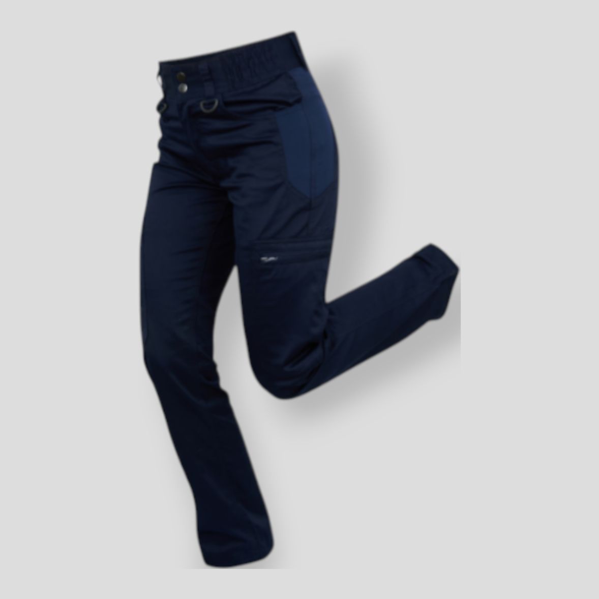 women's navy blue matte Delta intervention pants with elastane