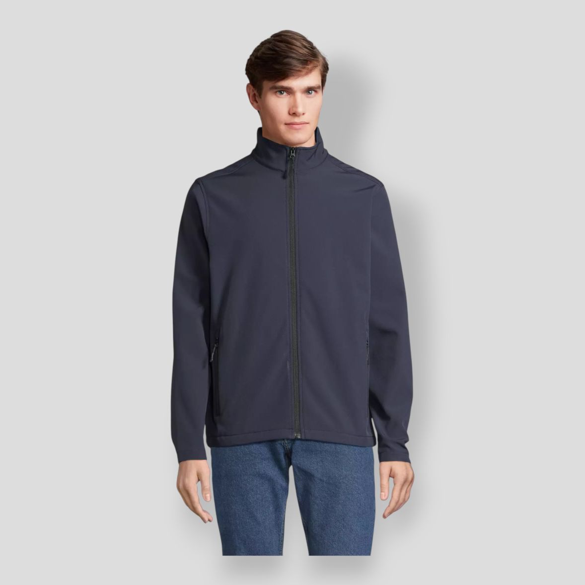 Veste zippée softshell Race homme - French Marine - Sol's