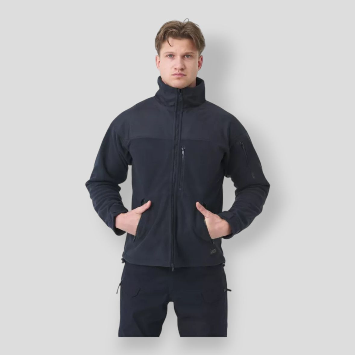 classic army jacket - fleece - navy blue - helikon