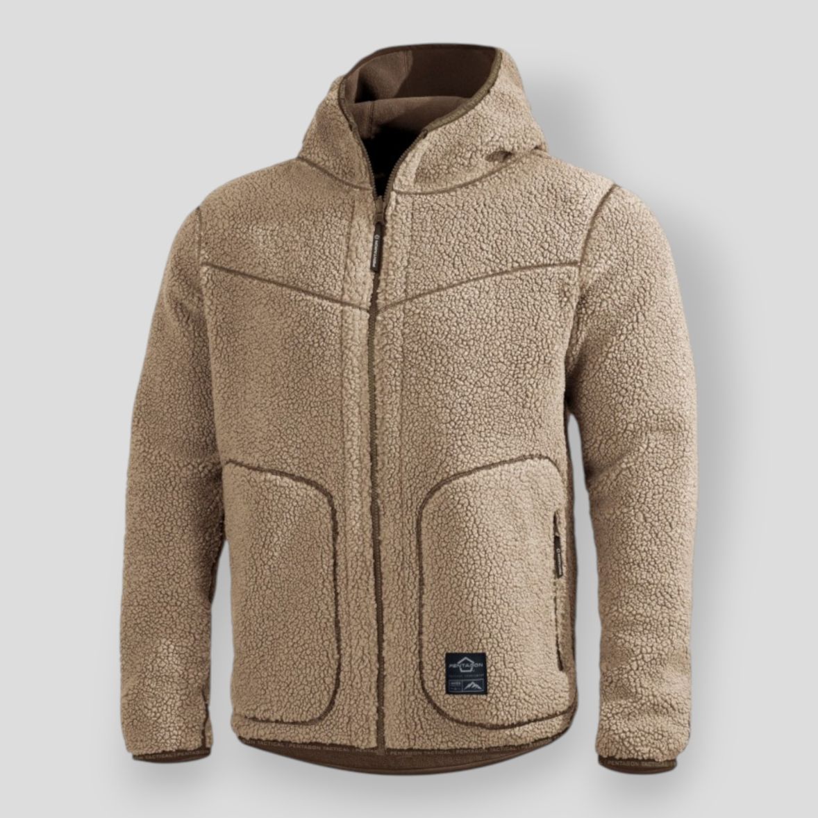 Ianos reversible sherpa jacket - Khaki/RAL7013 - Pentagon