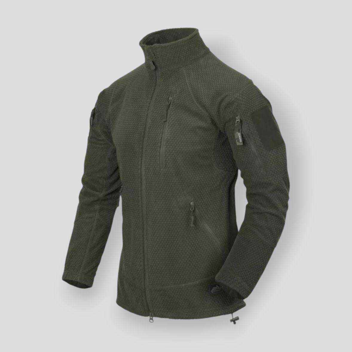alpha tactical jacket - grid fleece - olive green - helikon