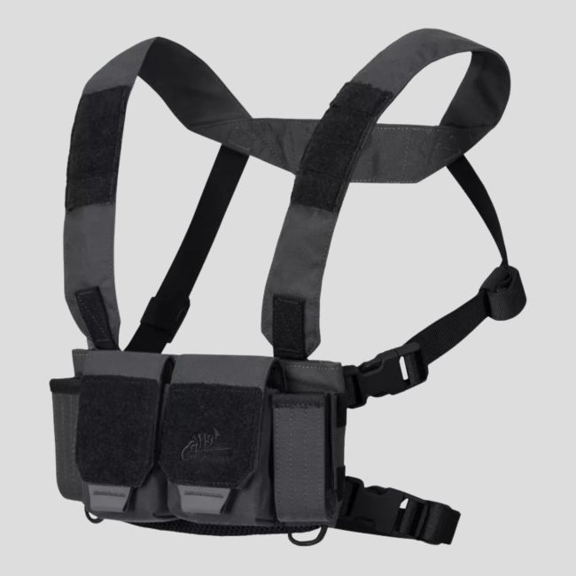 Chest rig da competizione multigun rig Grigio antracite/Nero - Helikon