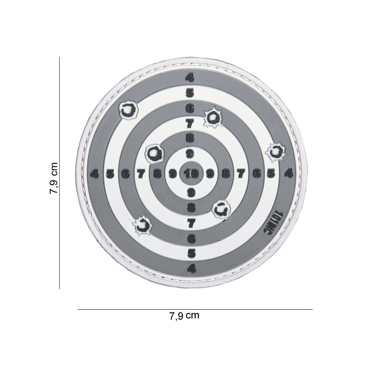 3D gray PVC target patch by 101 Inc brand
