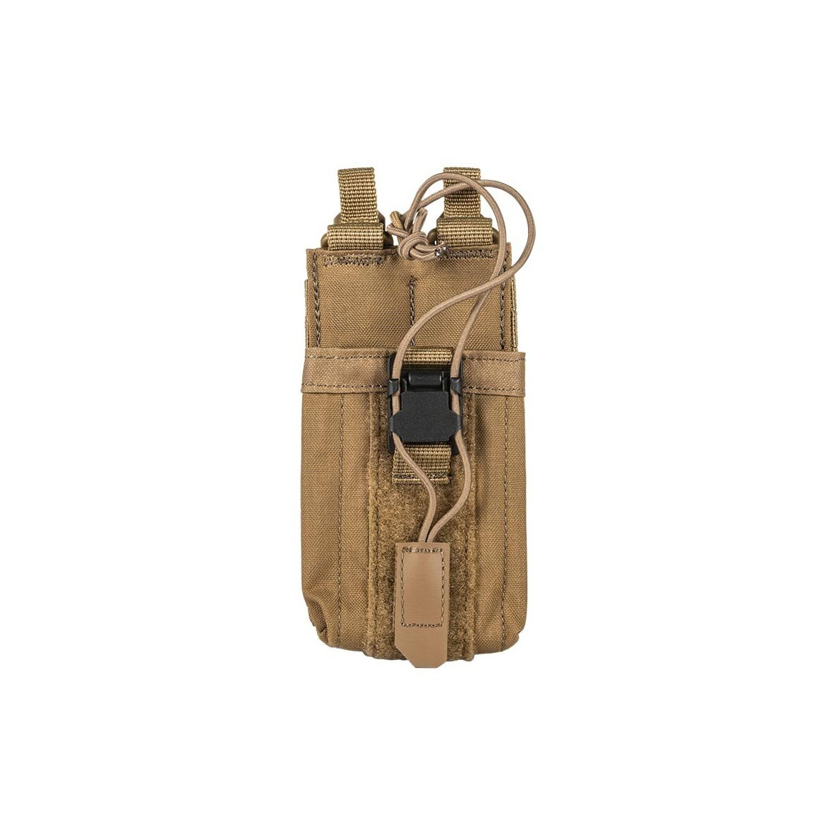 Bolso de rádio Flex, cor coiote (canguru), da marca 5.11 Tactical