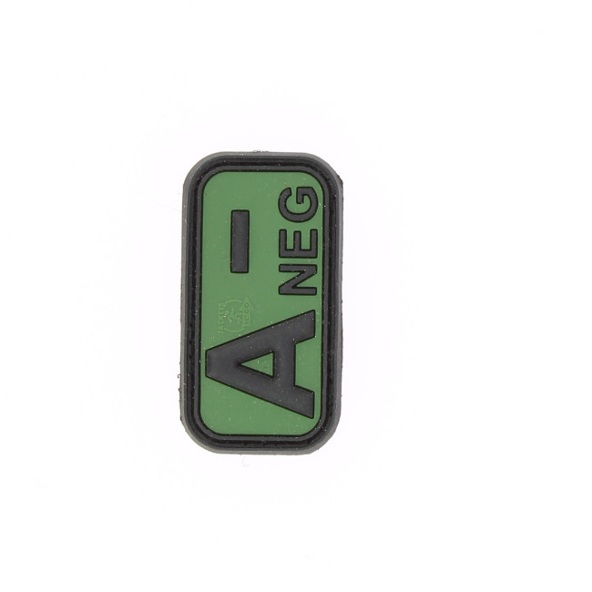 Patch 3D PVC groupe sanguin A- Vert - 101 Inc