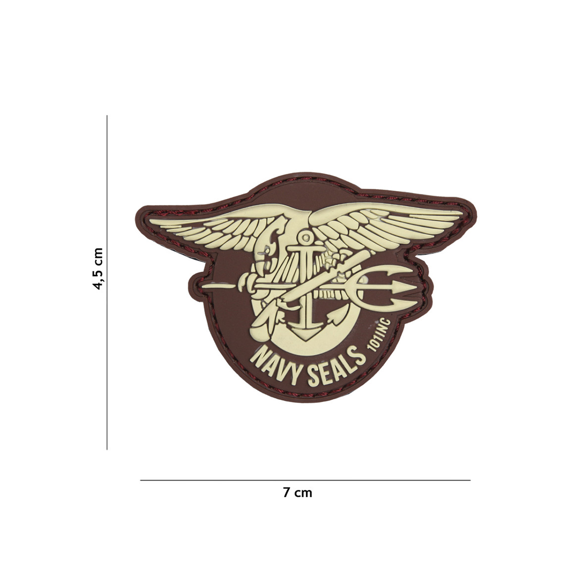 Patch 3D Navy Seals castanho - 101 Inc - Vetsecurite.com
