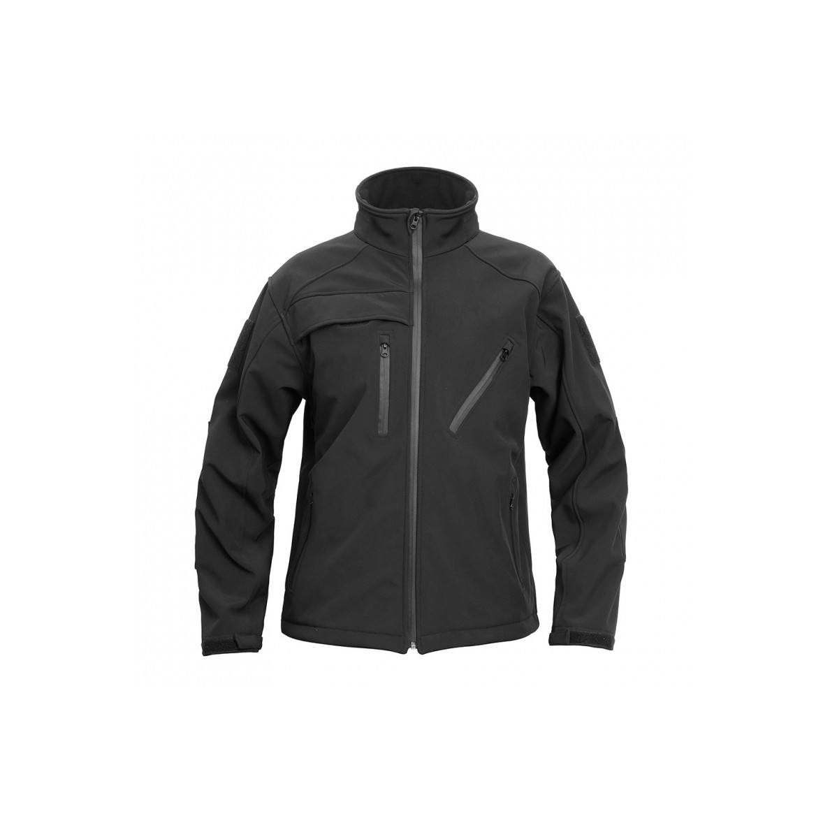 Wasserdichte und atmungsaktive schwarze Ares Softshell
