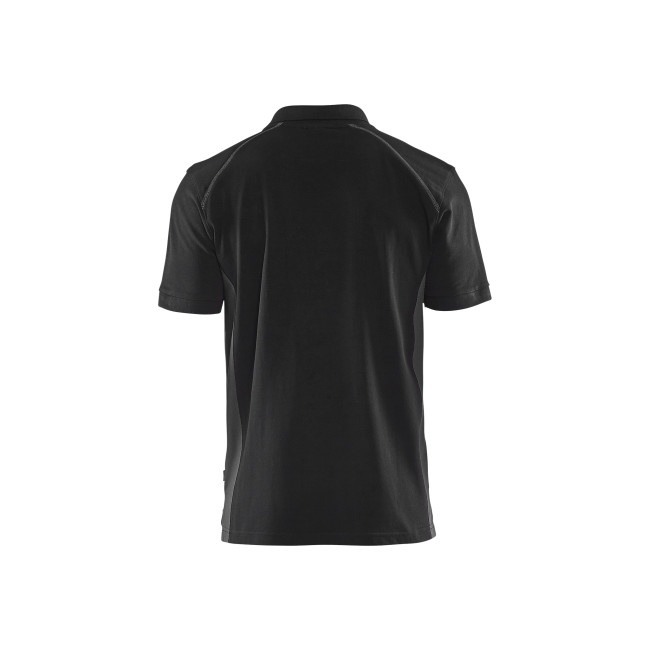 Polo Piqué Negro/Gris oscuro - Blaklader - vetsecurite.com