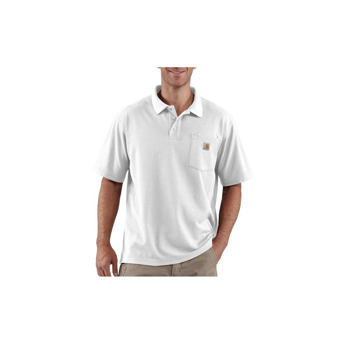 White Contractor's work pocket polo - Carhartt