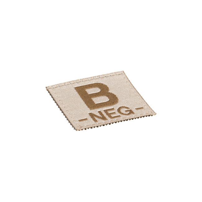 B Neg Bloodgroup Patch Desert - Clawgear