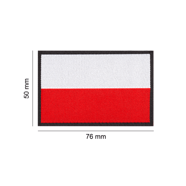 Poland Flag Woven Patch with Male Hook Velcro - Clawgear