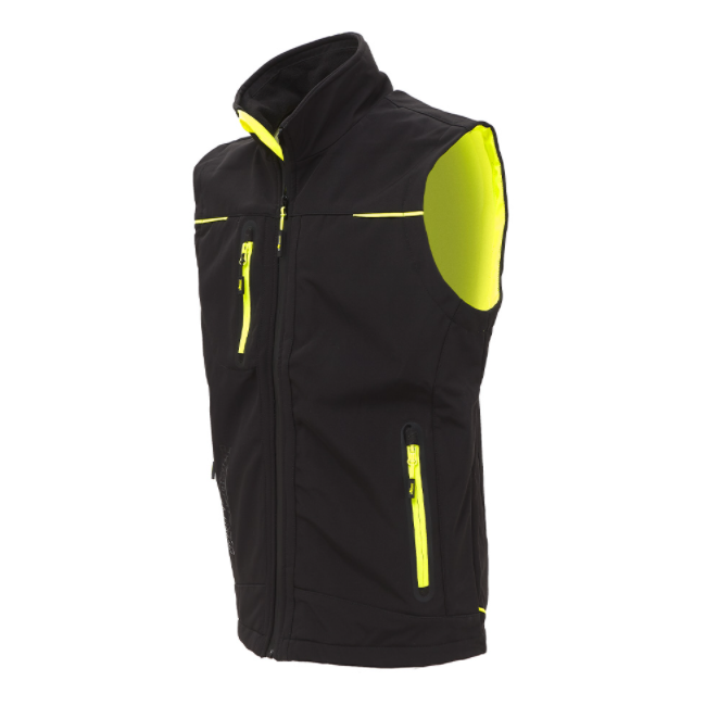 Chaleco Softshell Pro UNIVERSE Negro de microfibra polar - U Power