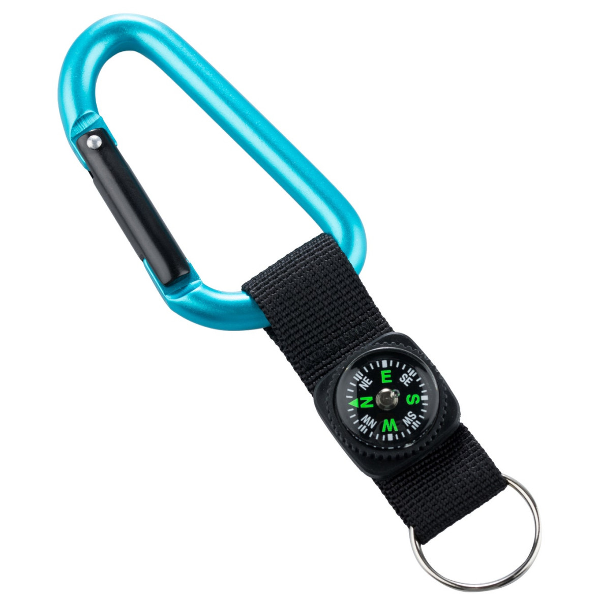 Mousqueton 8 mm avec boussole Bleu - Munkees