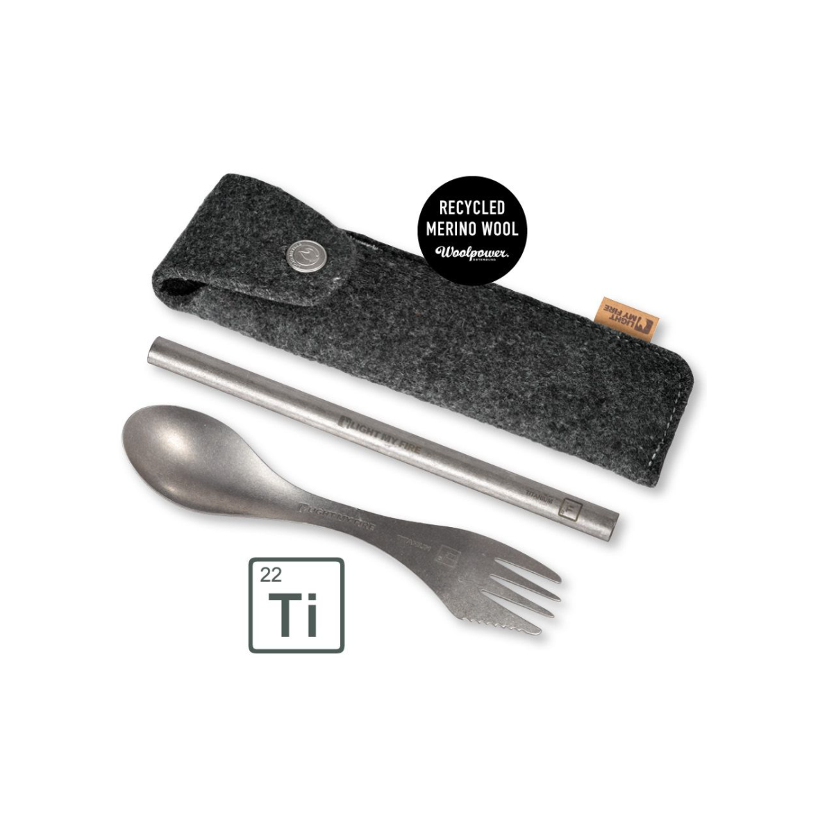 Kit de cubiertos Spork + pajita de titanio - Light My Fire