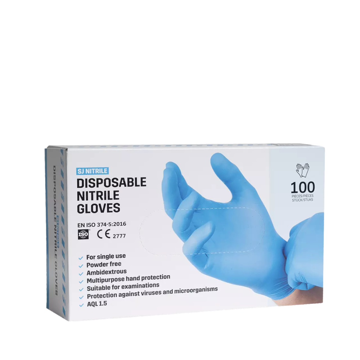 Blue SJ Nitrile Disposable Gloves - Safety Jogger