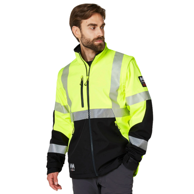 High Visibility Softshell Jacket Icu Yellow - Helly Hansen