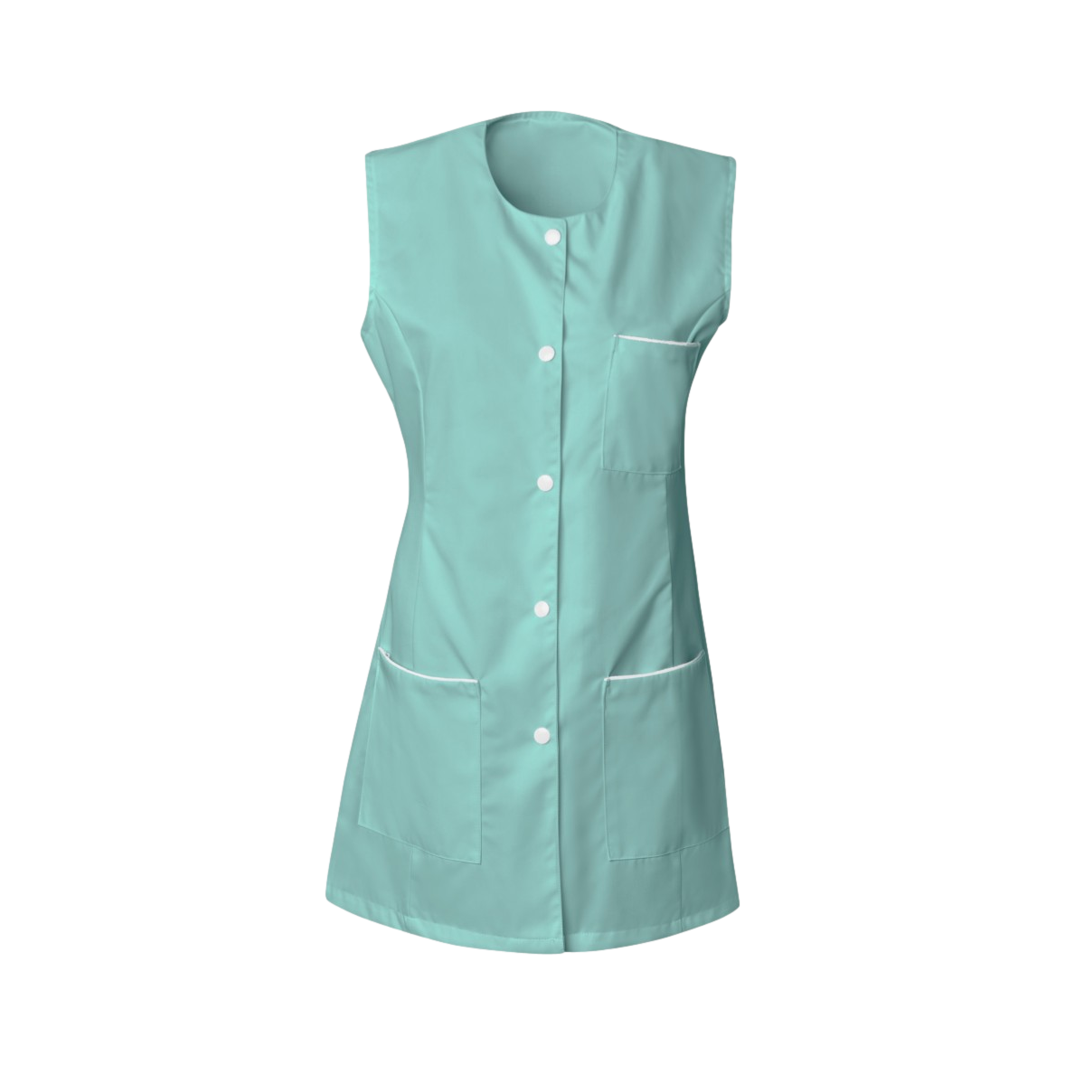 Tunica donna senza maniche Taylor Verde Nilo e bianco - SNV