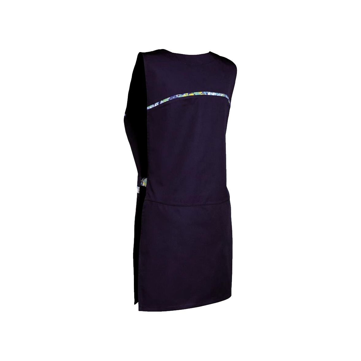 Women's Camille Tunic Navy Blue with Blue Floral Pattern - SNV