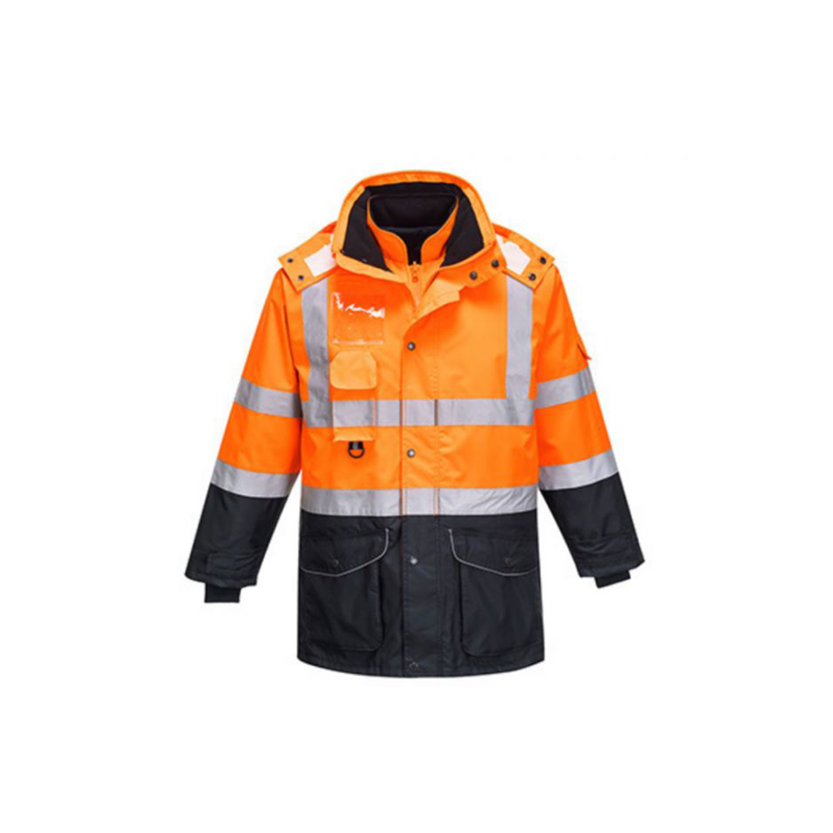 PARKA HAUTE-VISIBILITÉ 7EN1 TRAFFIC ORANGE MARINE PORTWEST