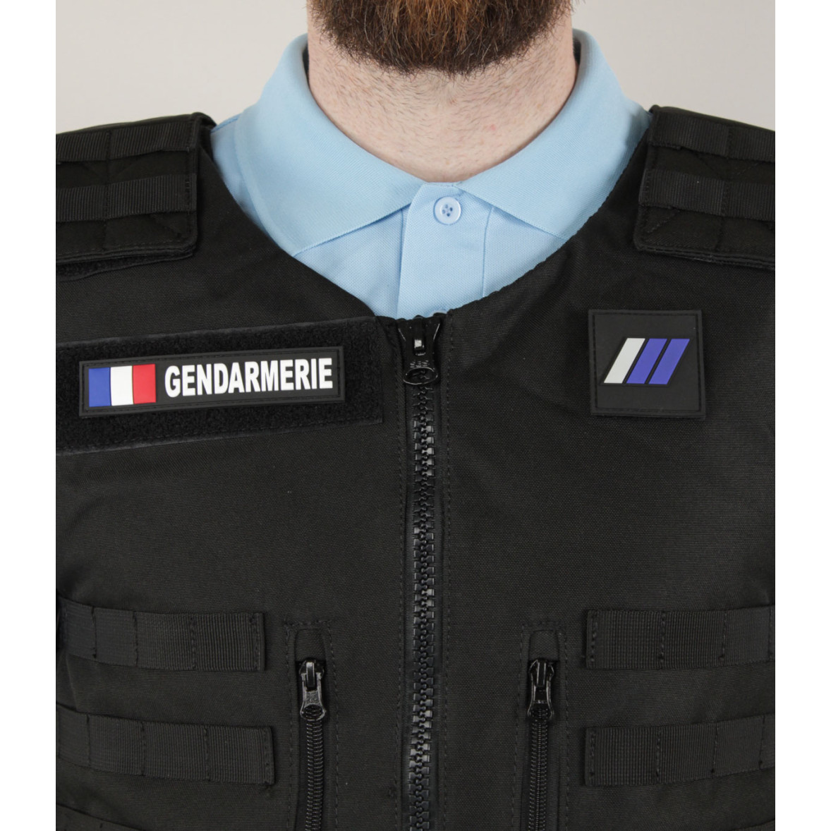 Targhetta nominativa in PVC Gendarmerie con bandiera francese - DMB ...