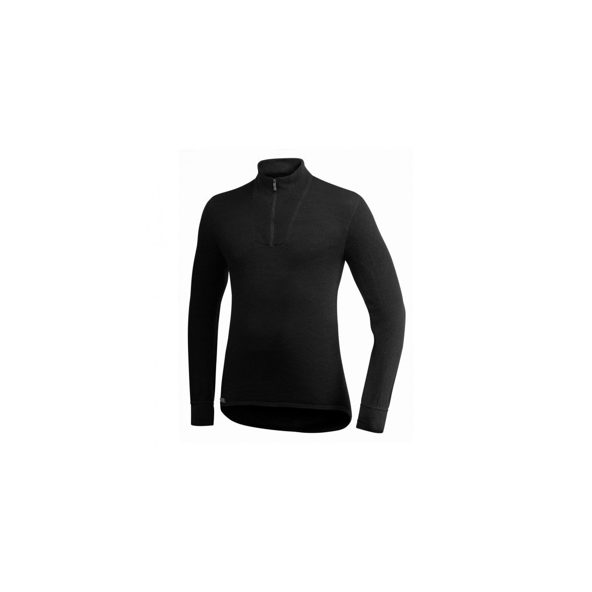 Camiseta de manga larga con cremallera Turtleneck 400 Negro - Woolpower